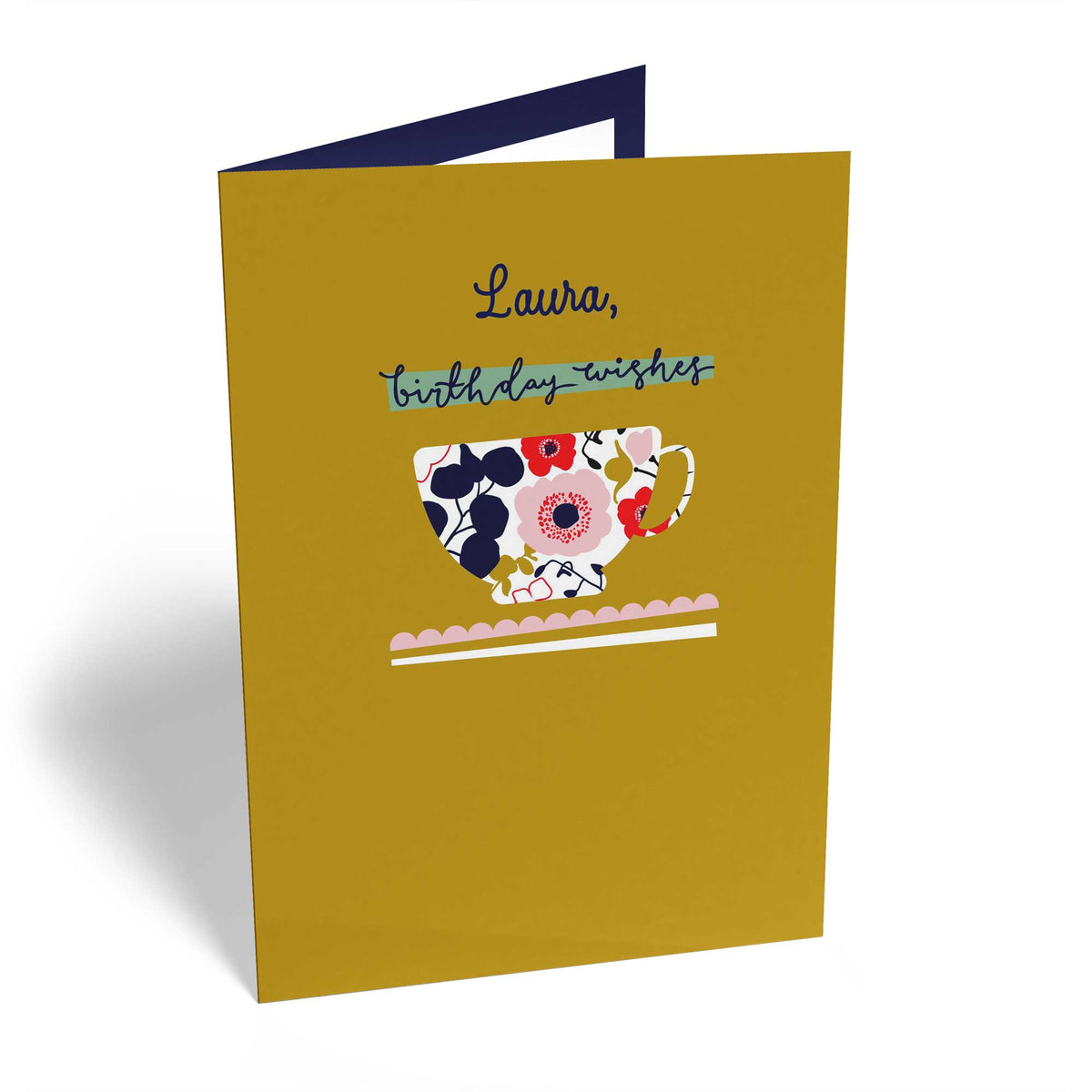 Personalised Patterned Teacup Editable Birthday Card – Hallmark Australia
