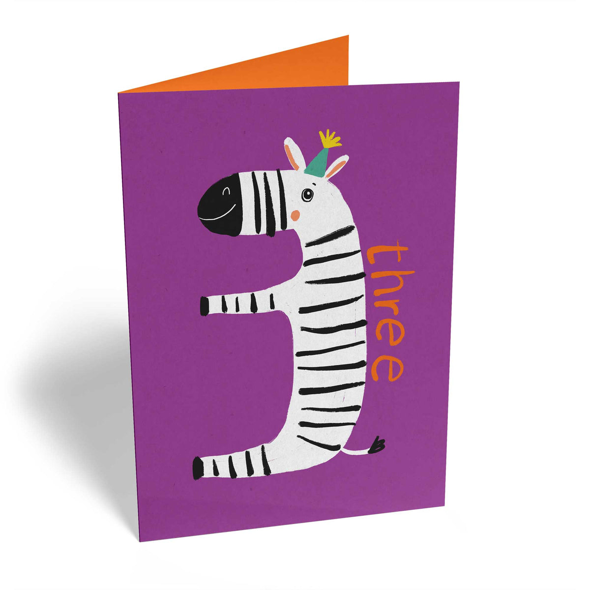 Personalised 3rd Birthday Fun Zebra Figure Three Card – Hallmark Australia