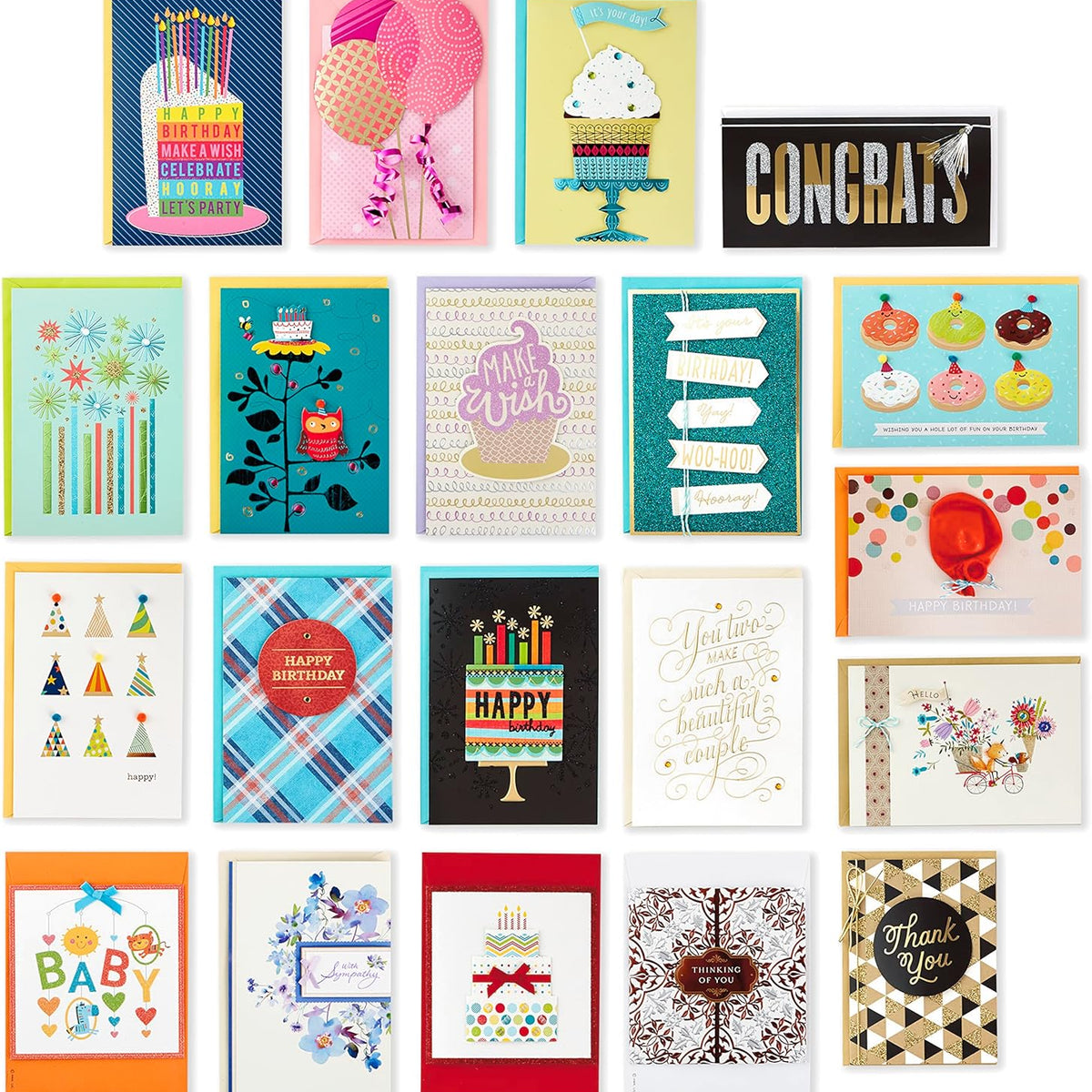 Hallmark Handmade All Occasion Boxed Greeting Card Assortment, Pink Fl ...