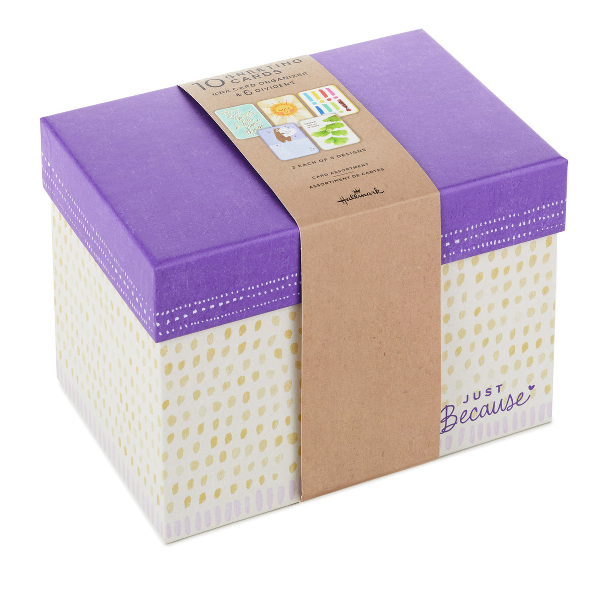 Hallmark Just Because Cards Assortment with Card Organizer Box (Pack o ...
