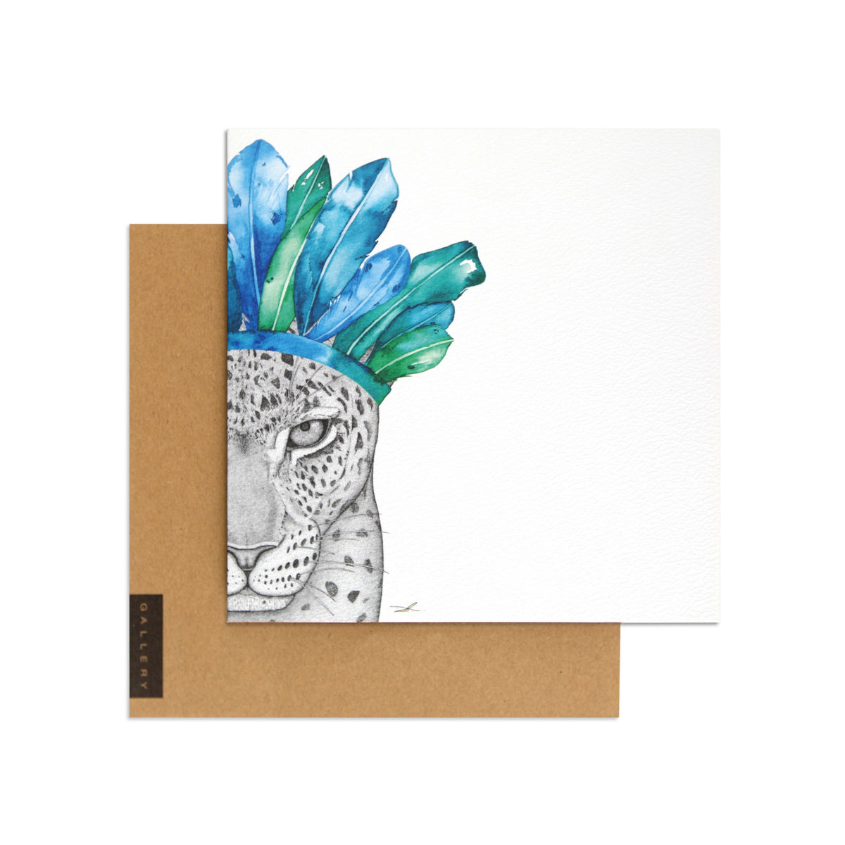 Feather Crown Leopard by Dots By Donna Blank Card – Hallmark Australia